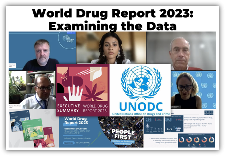 Relatório Mundial sobre Drogas 2023 Examinando os Dados Webinar (Sociedade Civil & UNODC ...
