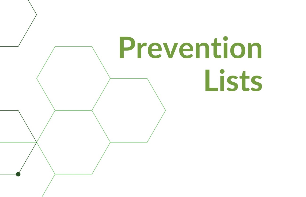 Introducing our new "Prevention Lists" resource! | International ...