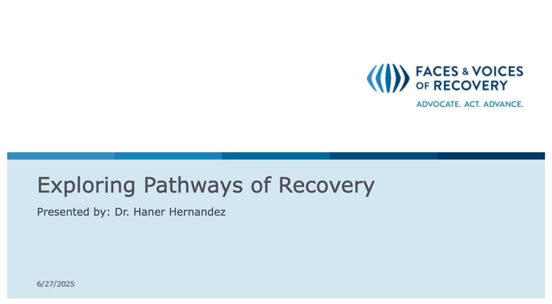 Webinar reflection: Exploring Multiple Pathways of Recovery ...