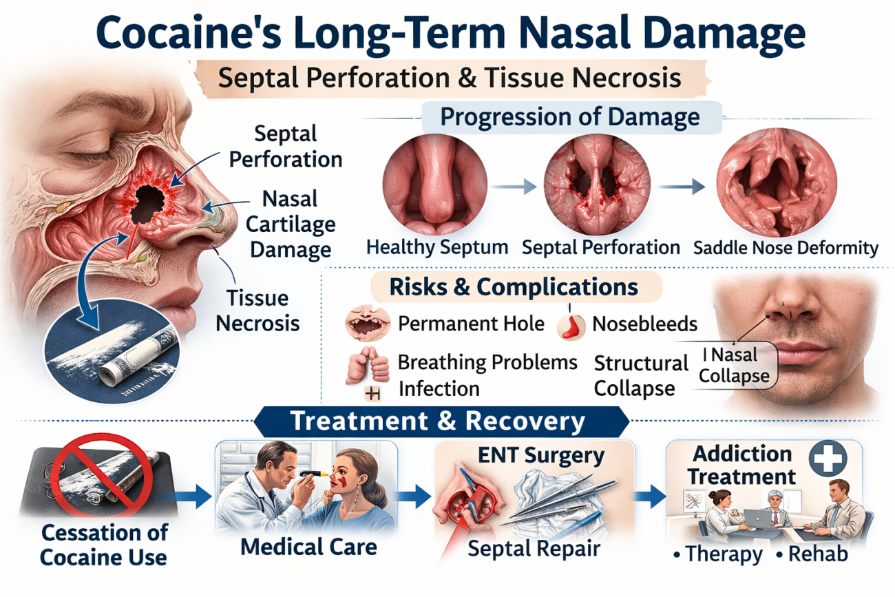Can Cocaine Cause a Hole in Your Nose? Long-Term Nasal Damage and ...